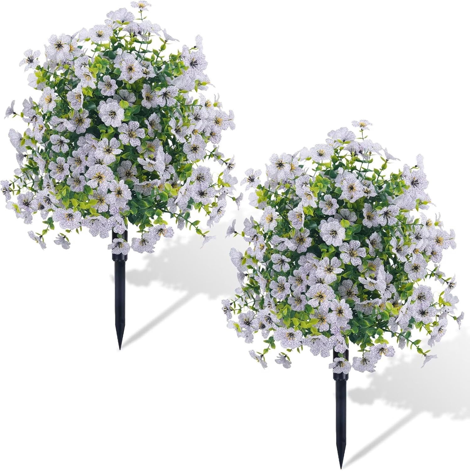 OUGPISTIYK Artificial Violet Ball Topiary Trees with Ground Spikes, 23 ...