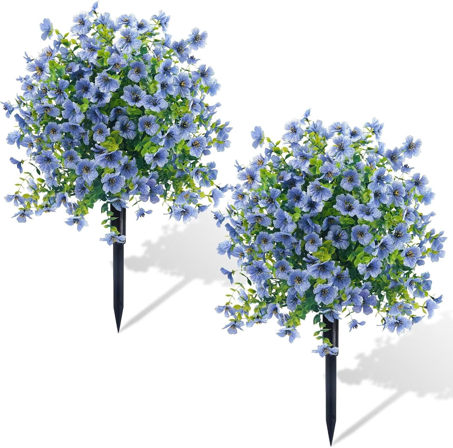 OUGPISTIYK Artificial Violet Ball Topiary Trees with Ground Spikes, 23 ...