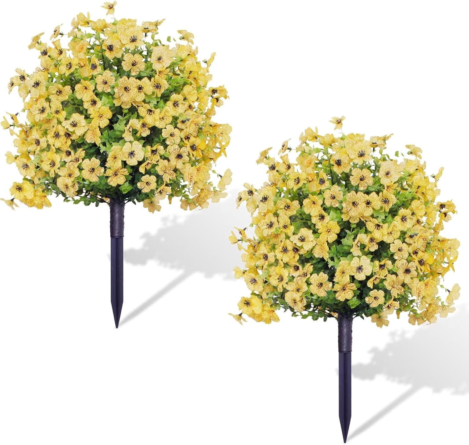 OUGPISTIYK Artificial Violet Ball Topiary Trees with Ground Spikes, 23 ...