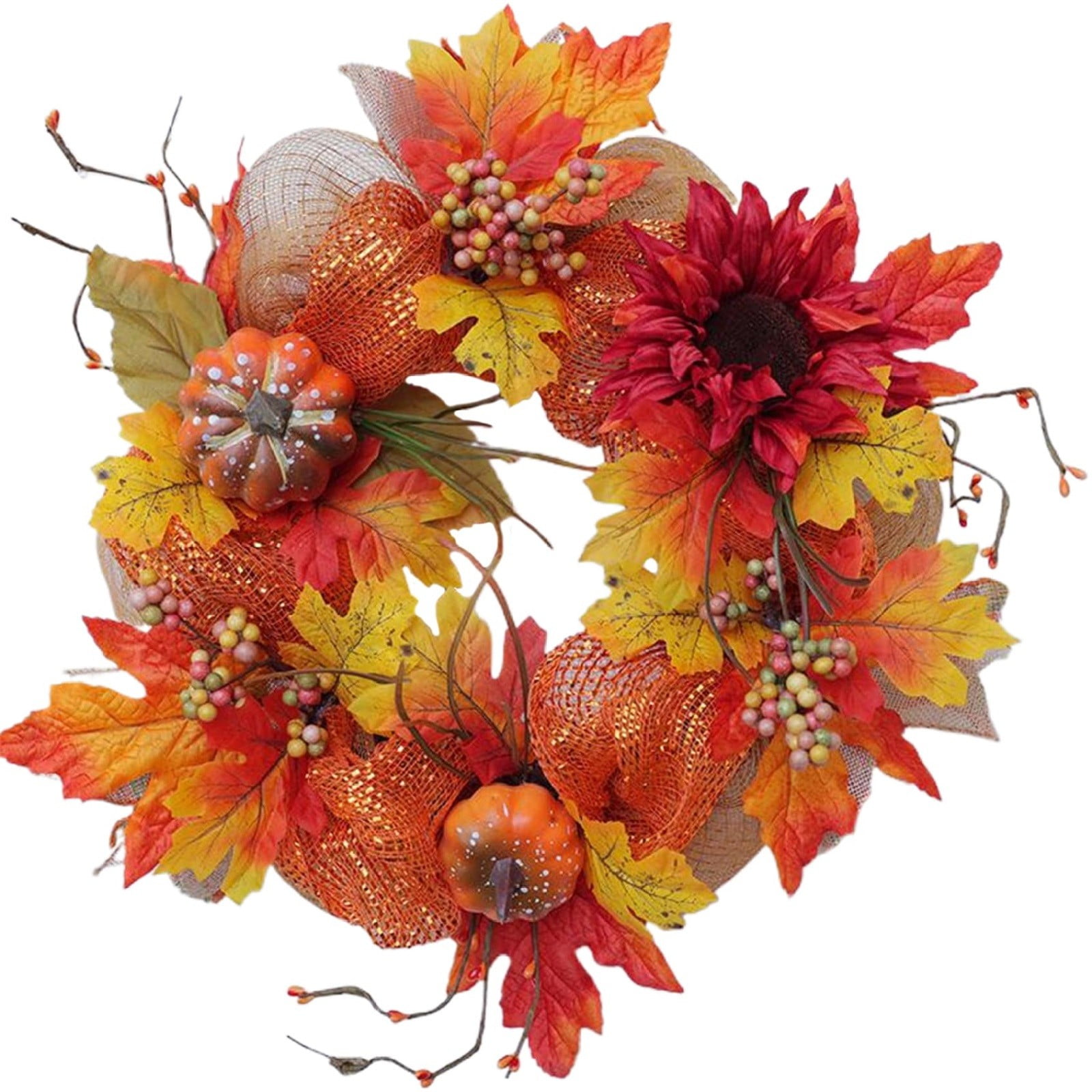 23 Inch Autumn Fall Wreath Fall Door Wreaths Autumn Wreath Fall Wreaths ...