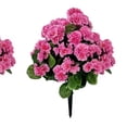 23-Inch Burgundy Simulated Begonia Spherical Shrub - UV-Resistant ...