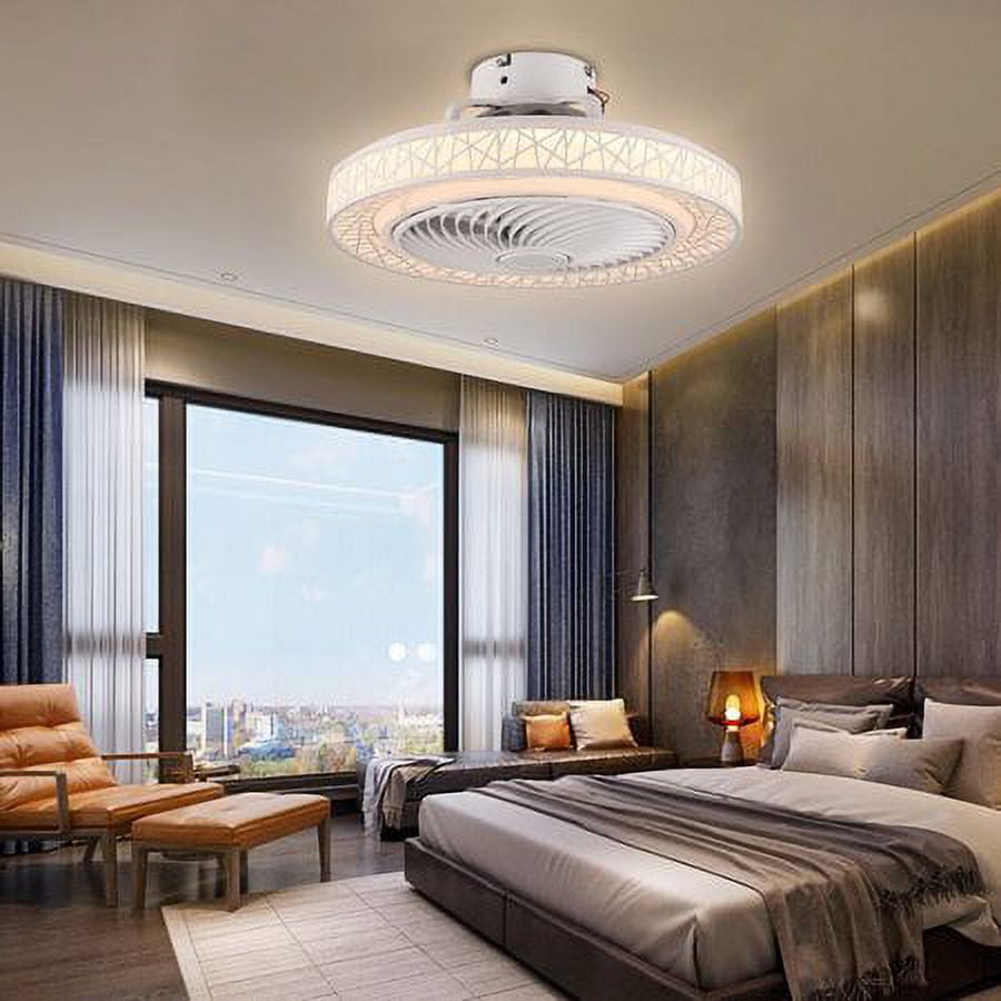 23 Inch Ceiling Fan Light NiteCore Extreme LED Chandelier White Bird ...