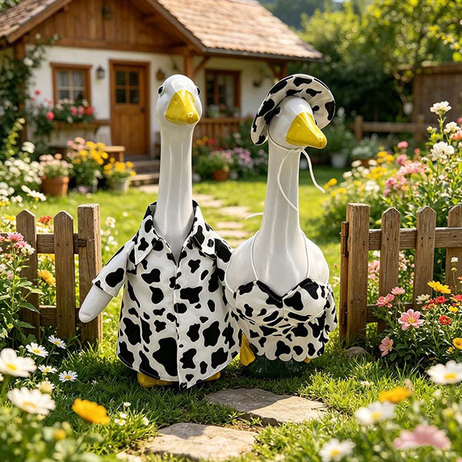 23 Inch Couple Goose Two Piece Outfit, sturdy fabric keep intact under ...