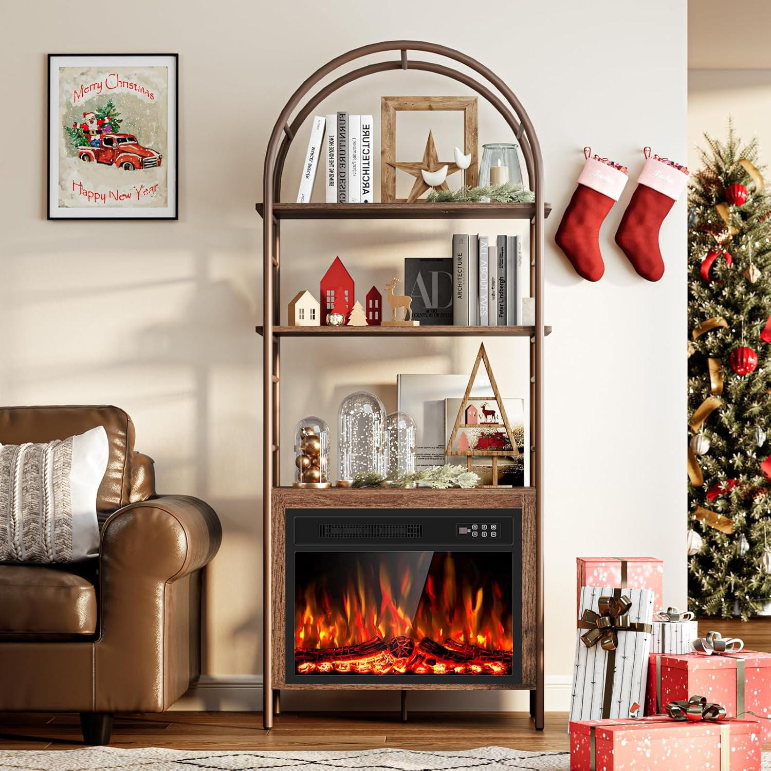 Electric Fireplace With Bookshelves