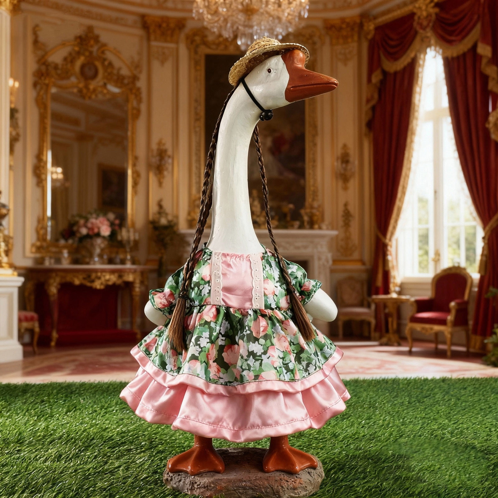 23 Inch Porch Goose Outfits,Rose Goose Outfit Clothes,Statue Costume ...