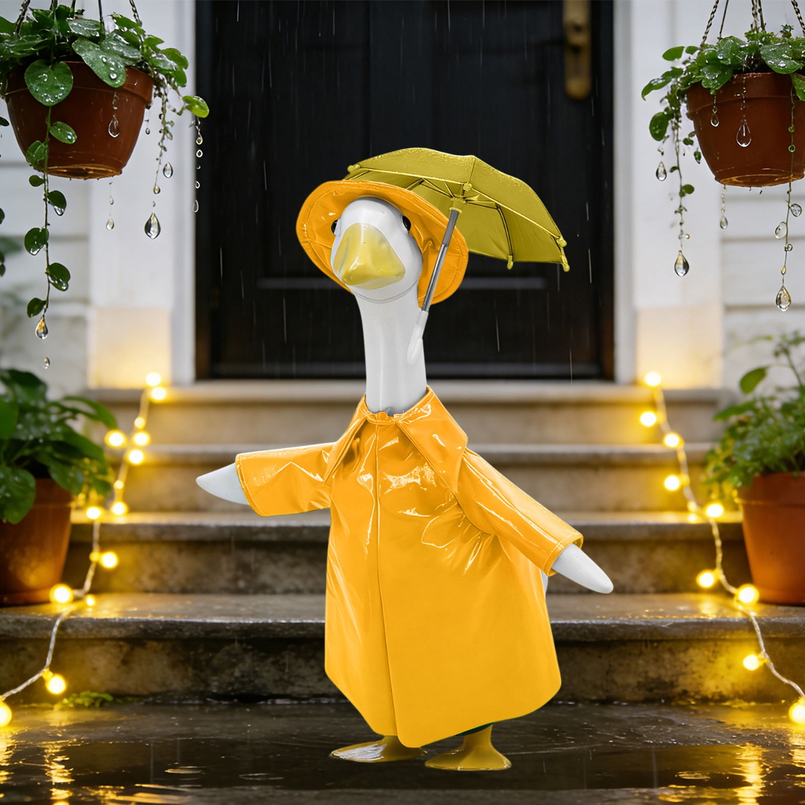 23 Inch Porch Goose Raincoat Set,Three Piece Goose Rain Outfit,Hat ...