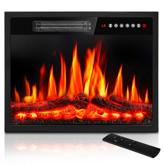 23 Inch Recessed Electric Fireplace Insert Heater with Remote Control ...