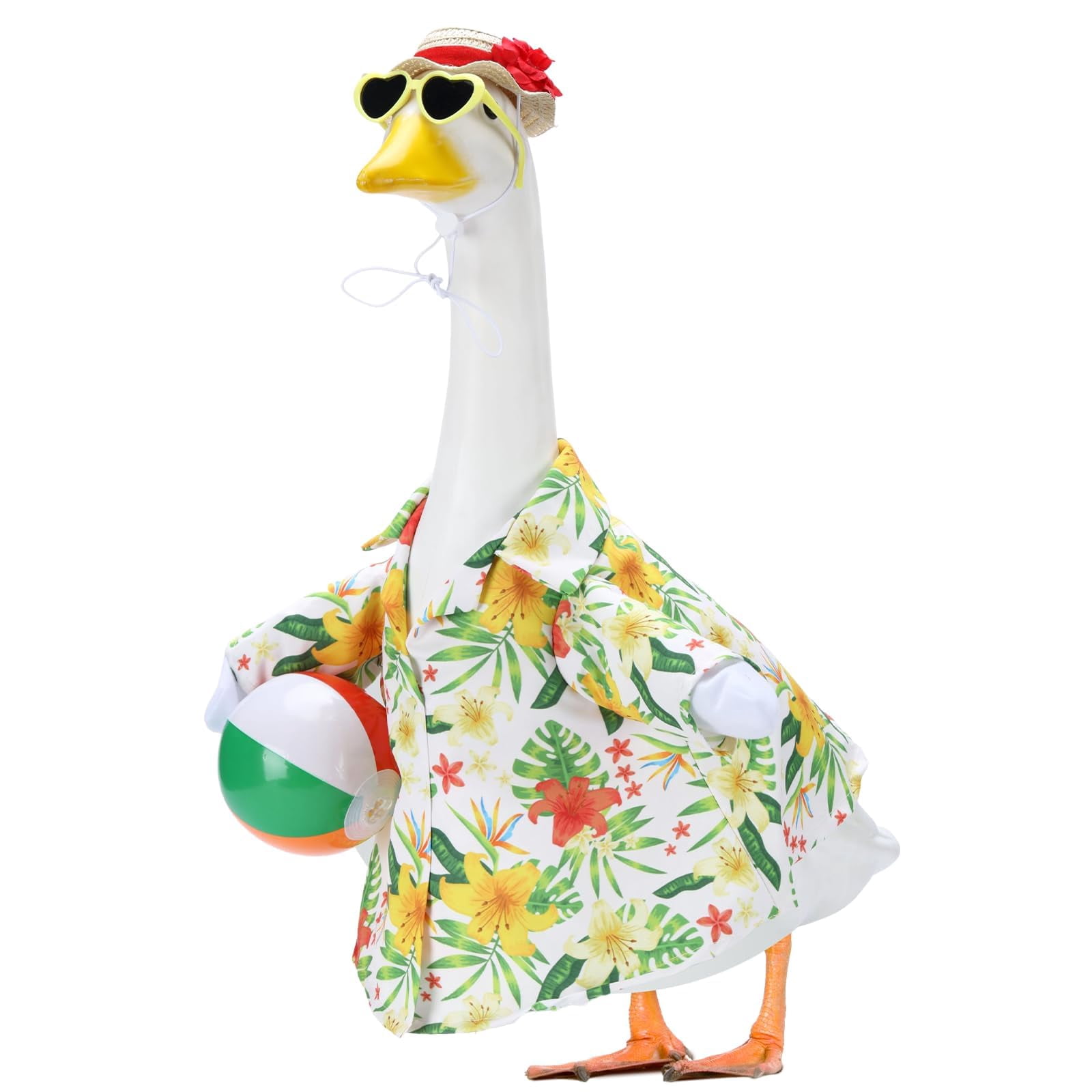 23 Inch Statue Hawaiian Beach Porch Goose Outfits Summer Tropical Luau ...