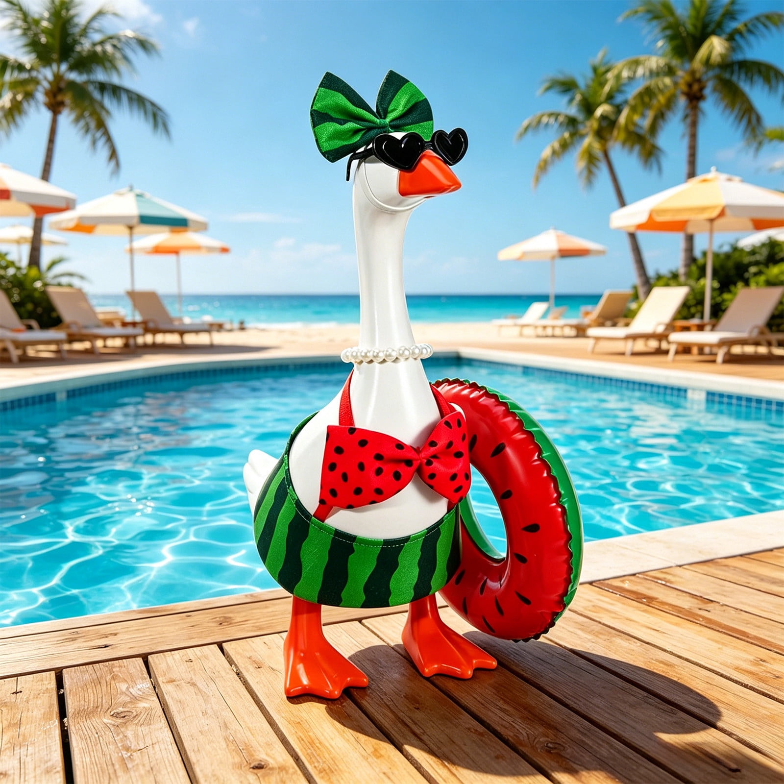23 Inch Summer Swimming Pool Themed Porch Goosey Clothes, Ideal Decor ...