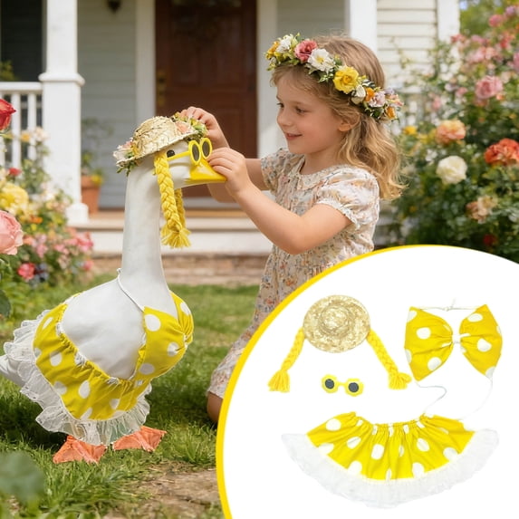 23-Inch White Outdoor Goose Decoration, Porch Goose, Holiday Goose ...