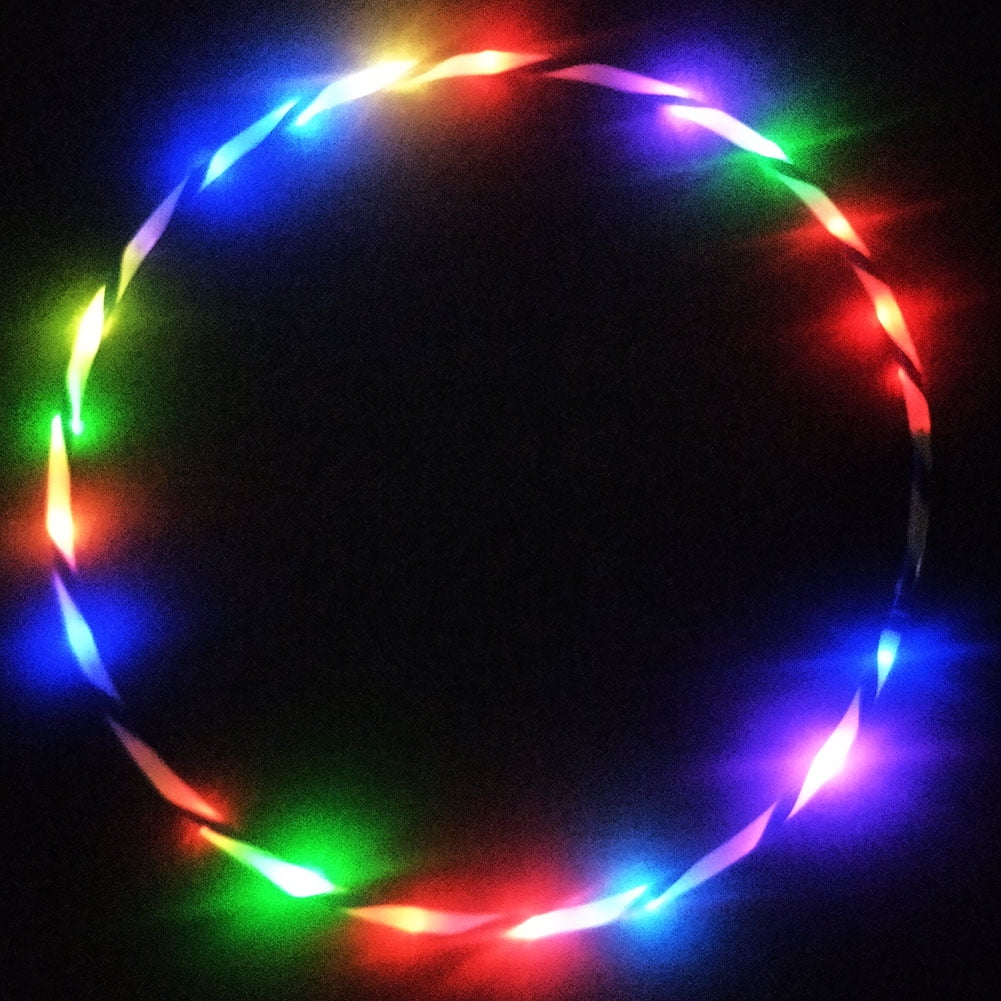 23" LED Hoop Dance Exercise Light Up Hoop for Kids Adults Children ...