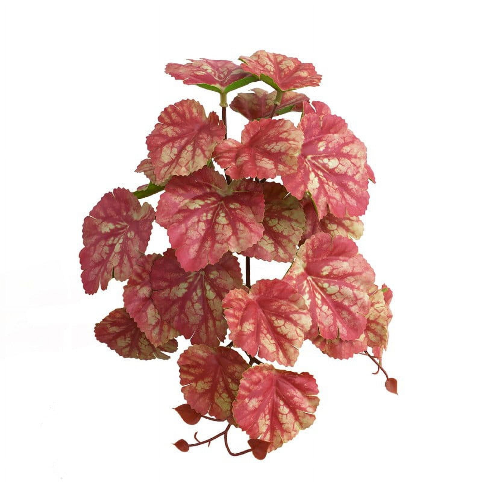 23-Leaf Realistic Faux Heuchera Greenery, Glue-Feel Artificial Flowers ...