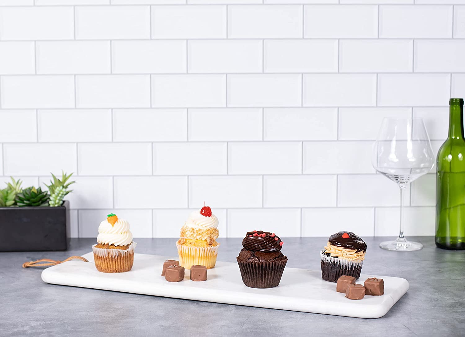 23" Marble Serving Board | 100% Natural Premium Large Marble Stone Slab ...