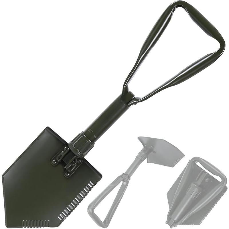 23" Military Folding Camping Shovel w/Cover,Portable Shovel with High ...