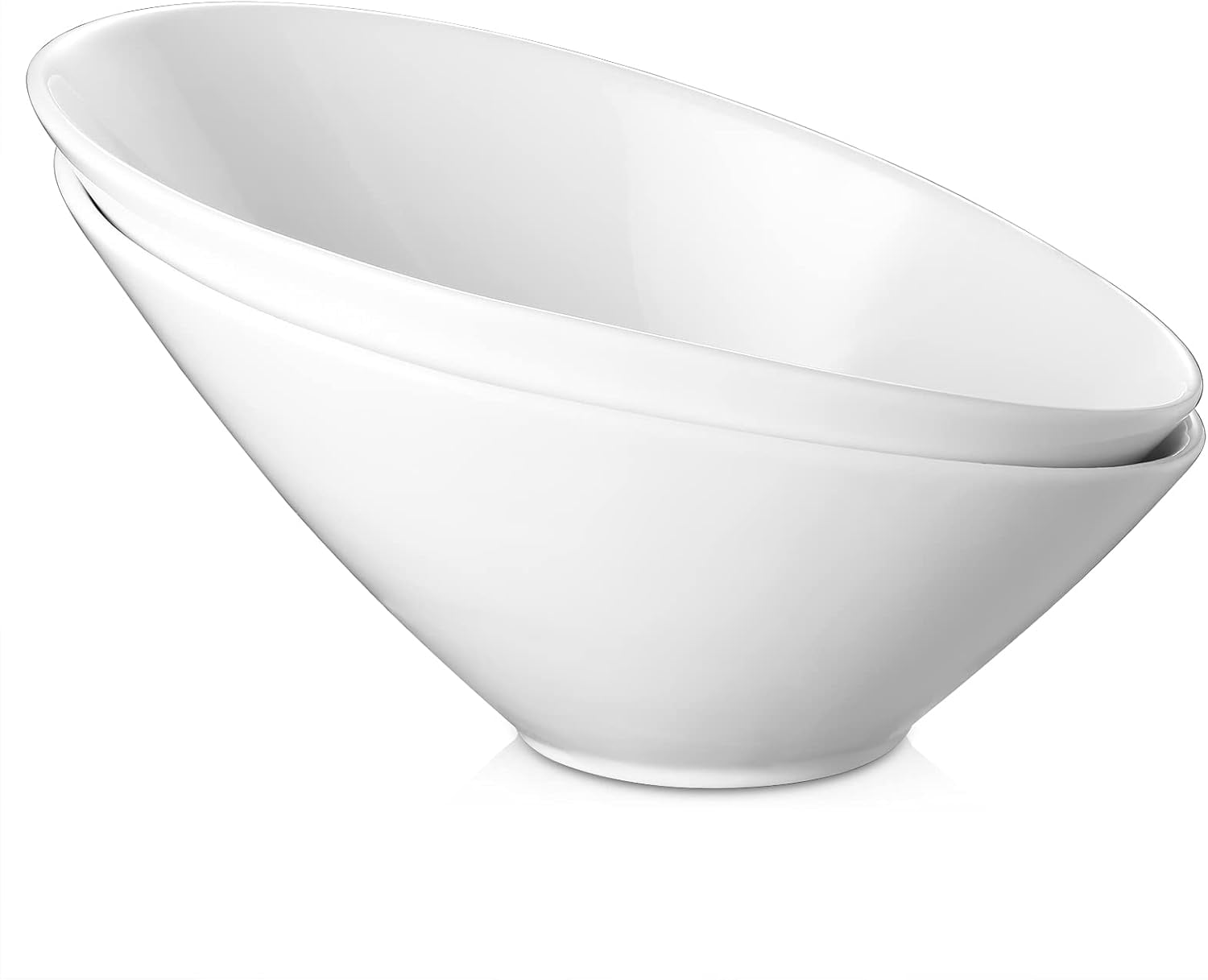 23 OZ Slanted Salad Bowls of 2 Packs - 9.5" Angled Serving Bowls for ...