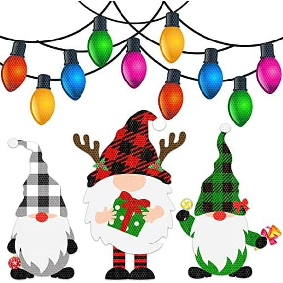 23 PCS Reflective Christmas Car Magnets - Cute Christmas Gnome Magnets ...