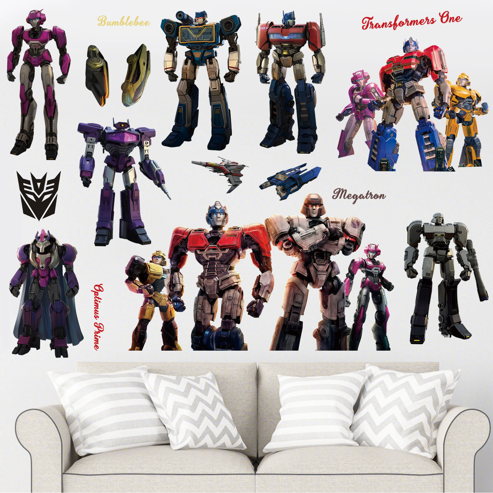 23 PCS For Transformers Theme Wall Stickers,4 Sheets 17.72*9.84 inch ...