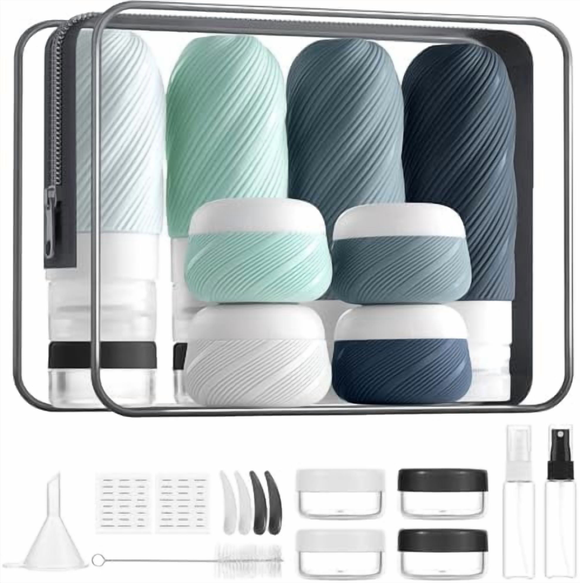 23 Pack TSA Approved Travel Bottles for Toiletries, Leak Proof ...