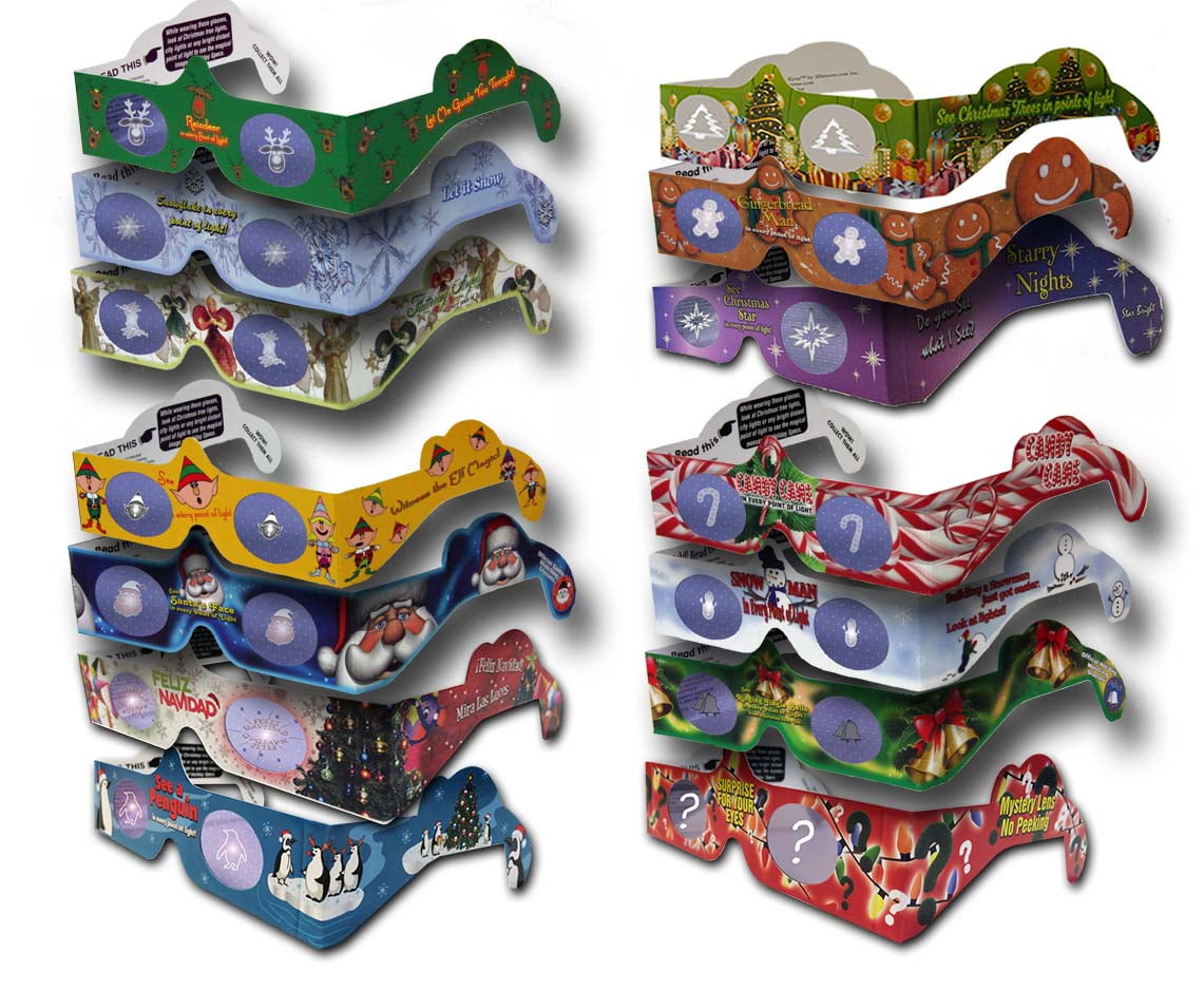 23 Pair -3D Christmas Glasses -15 Different Styles -New for 2024 ...