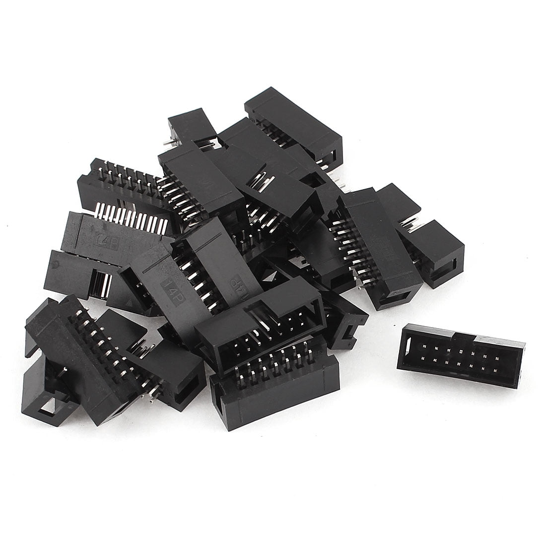 23 Pcs Dual Row 14-Pin 2.54mm Straight Box Header Connector IDC Male ...