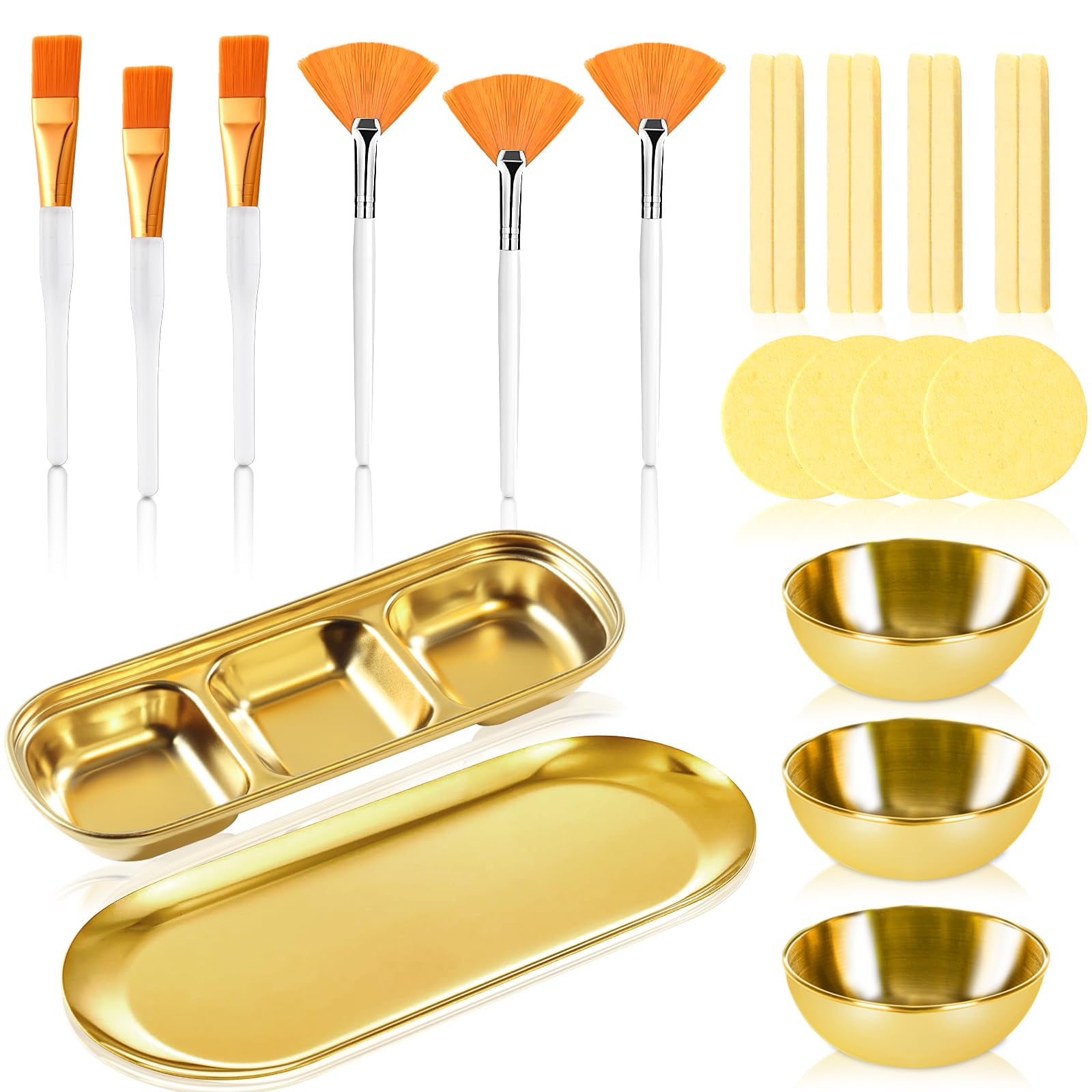 23 Pcs Esthetician Supplies DMF15 3 Stainless Steel Mixing Bowls Small ...