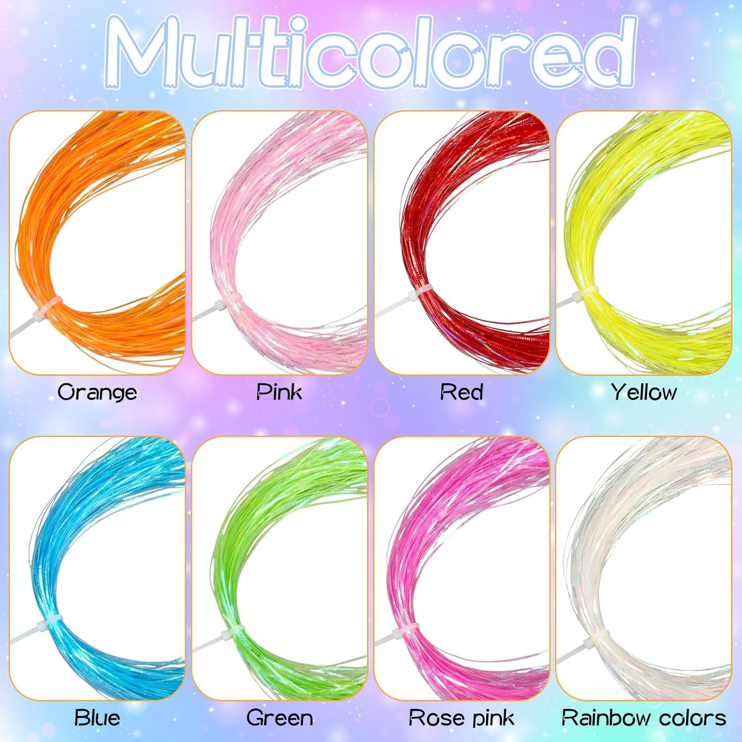 23 Pcs Fly Tying Materials Kit Including 15 Color 5m Per Spools Tinsel ...