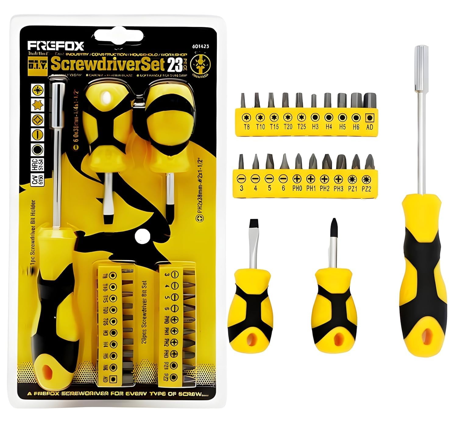 23 Pcs Ratchet Screwdriver Set With Ratcheting Screwdriver | Magnetic ...