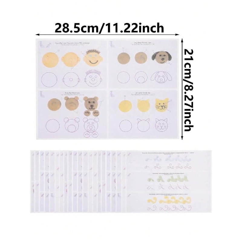 23-Piece DIY Baking Model Set with Piping Practice Drawings - Complete ...