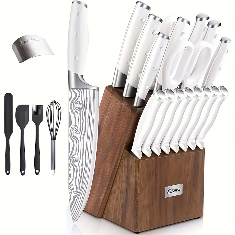 23-Piece Premium Kitchen Knife Set - Ultra-Sharp Stainless Steel Blades ...