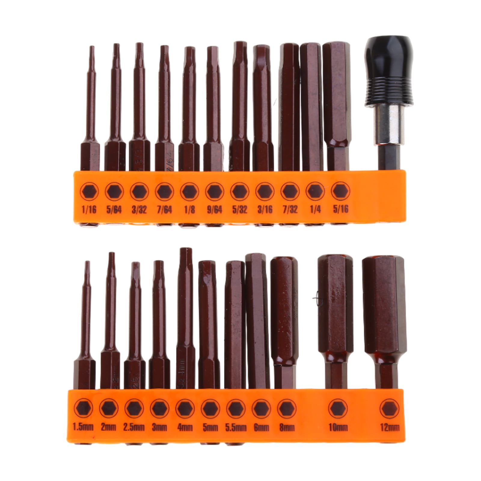 23 Piece Set of Impact Drill Hex Head Wrench Bits for Heavy Duty Screw ...