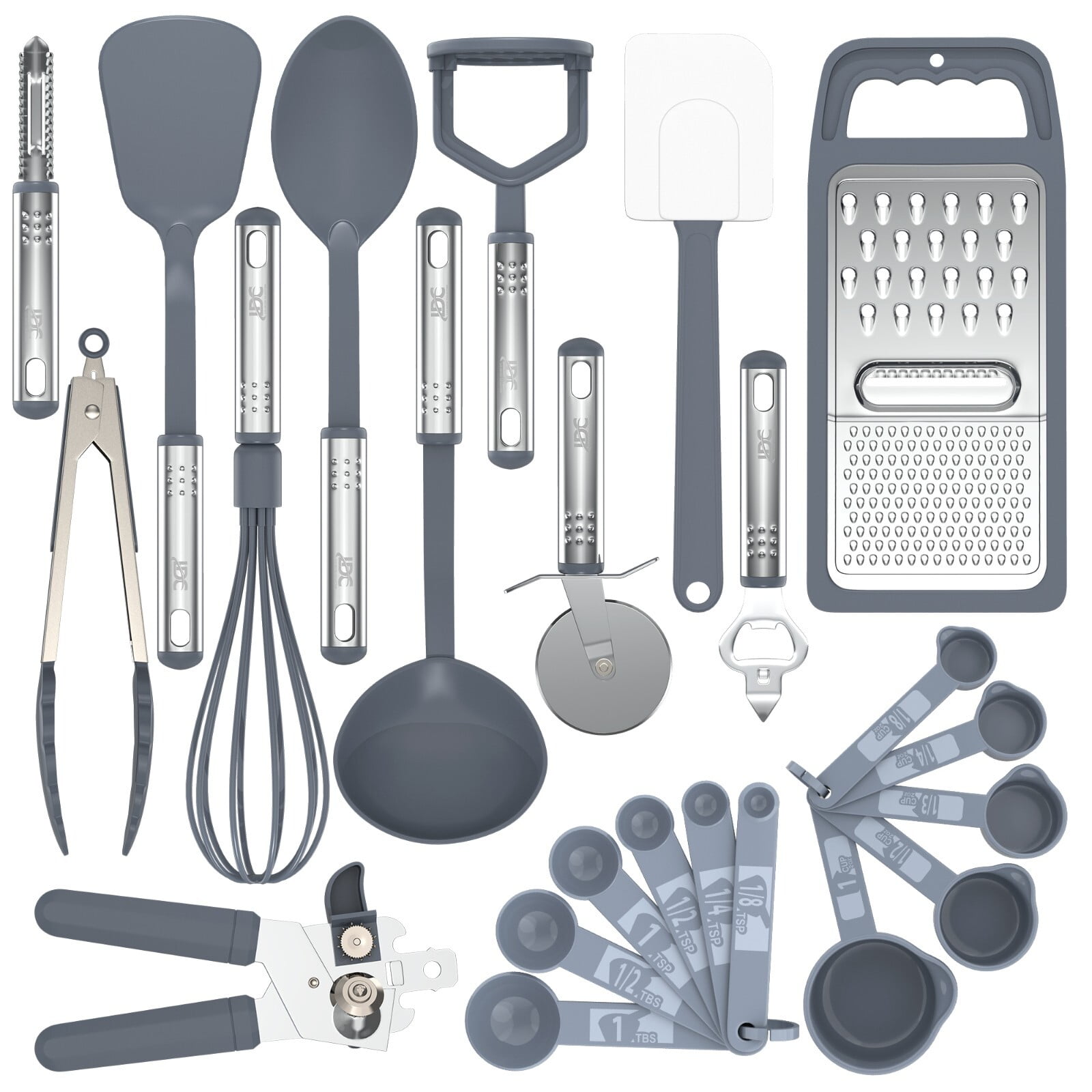 23 Piece Stainless Steel Kitchen Utensil Set Heat Resistance Cooking ...