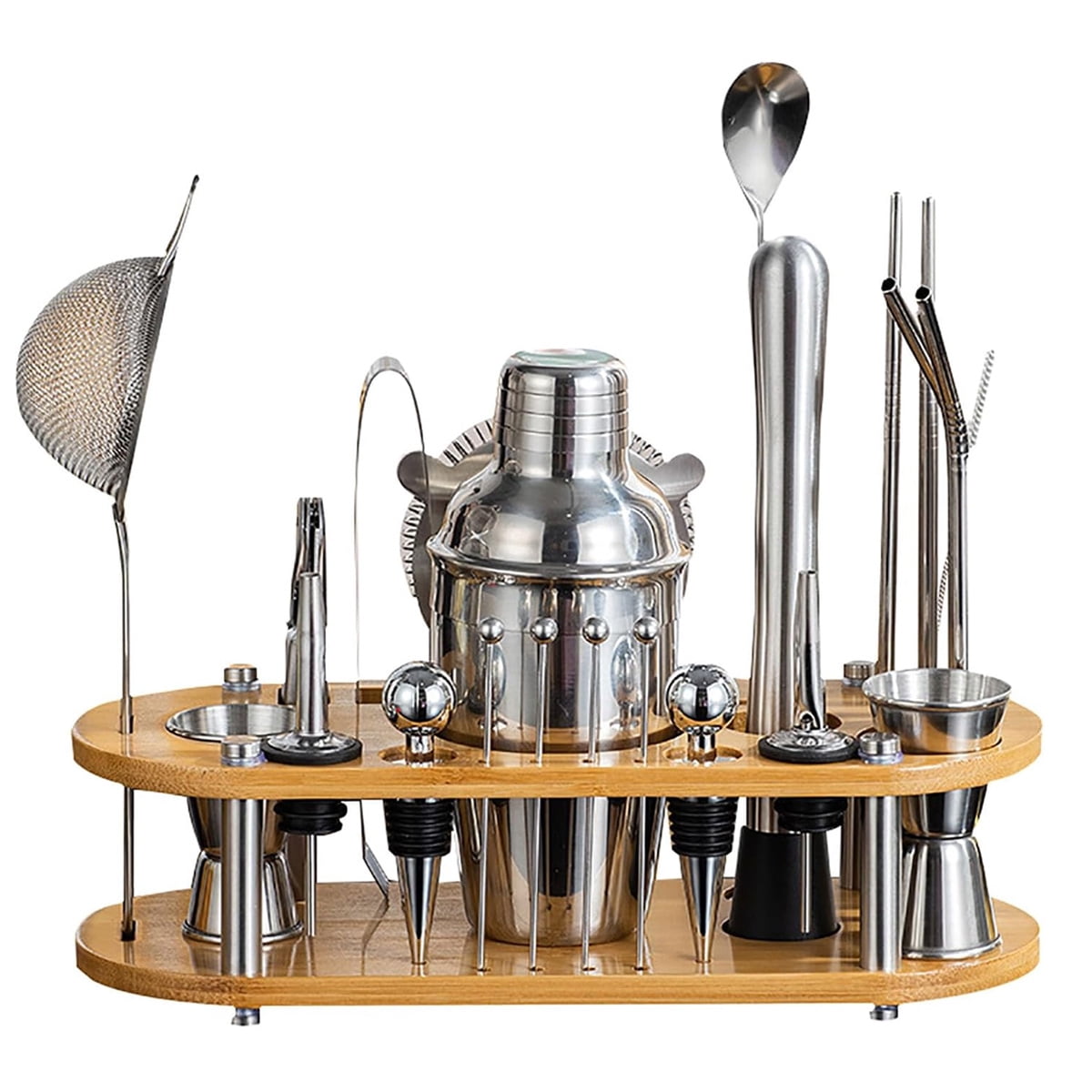 23 Pieces Bar Set Accessories,Stainless Steel Bartender Kit,With ...