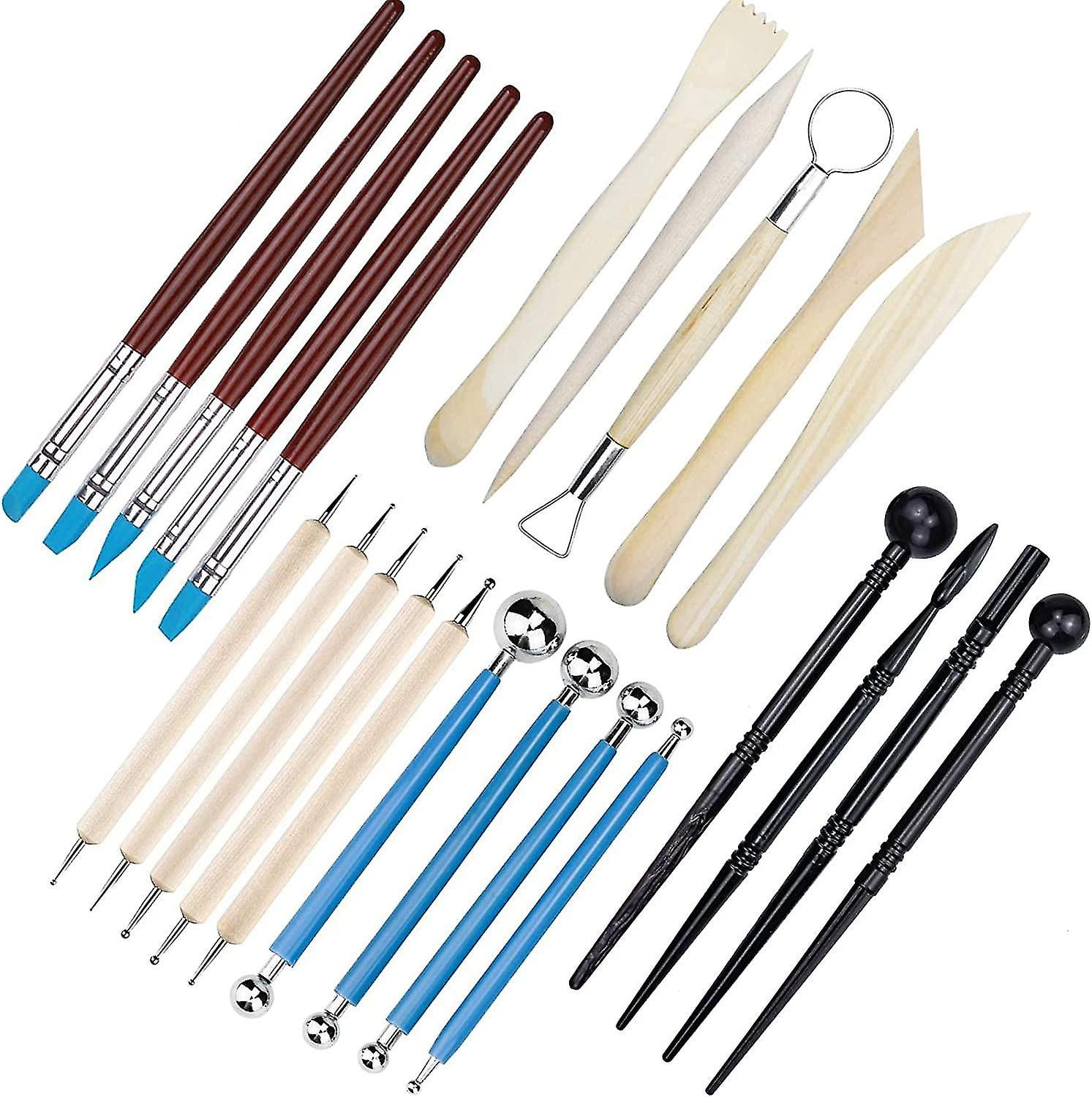 23 Pieces Ceramic Tool Set, Clay Modeling Tools Pottery Sculpture Tool ...