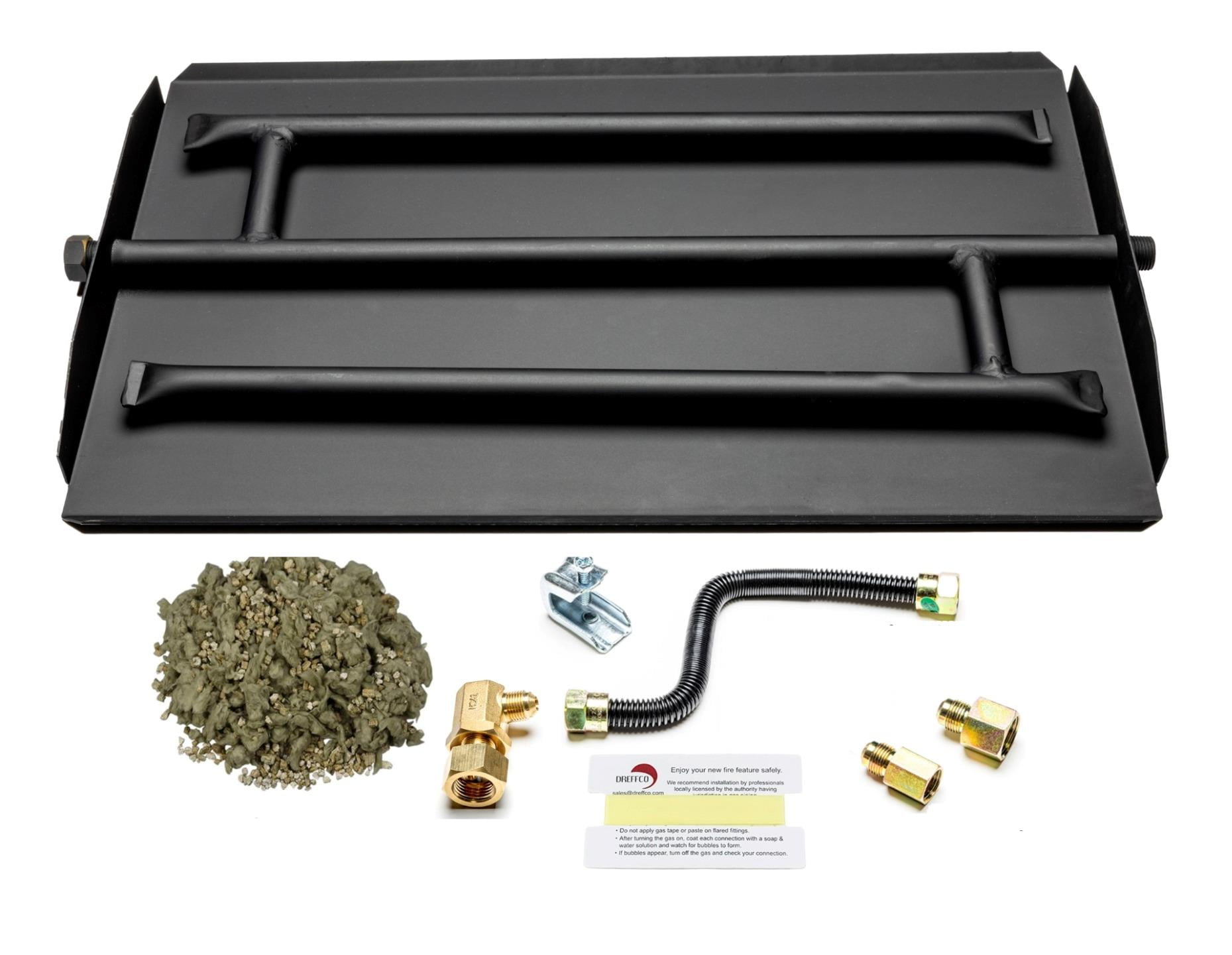 23" Powder Coated Triple Flame Gas Burner with Connection Kit for LP ...