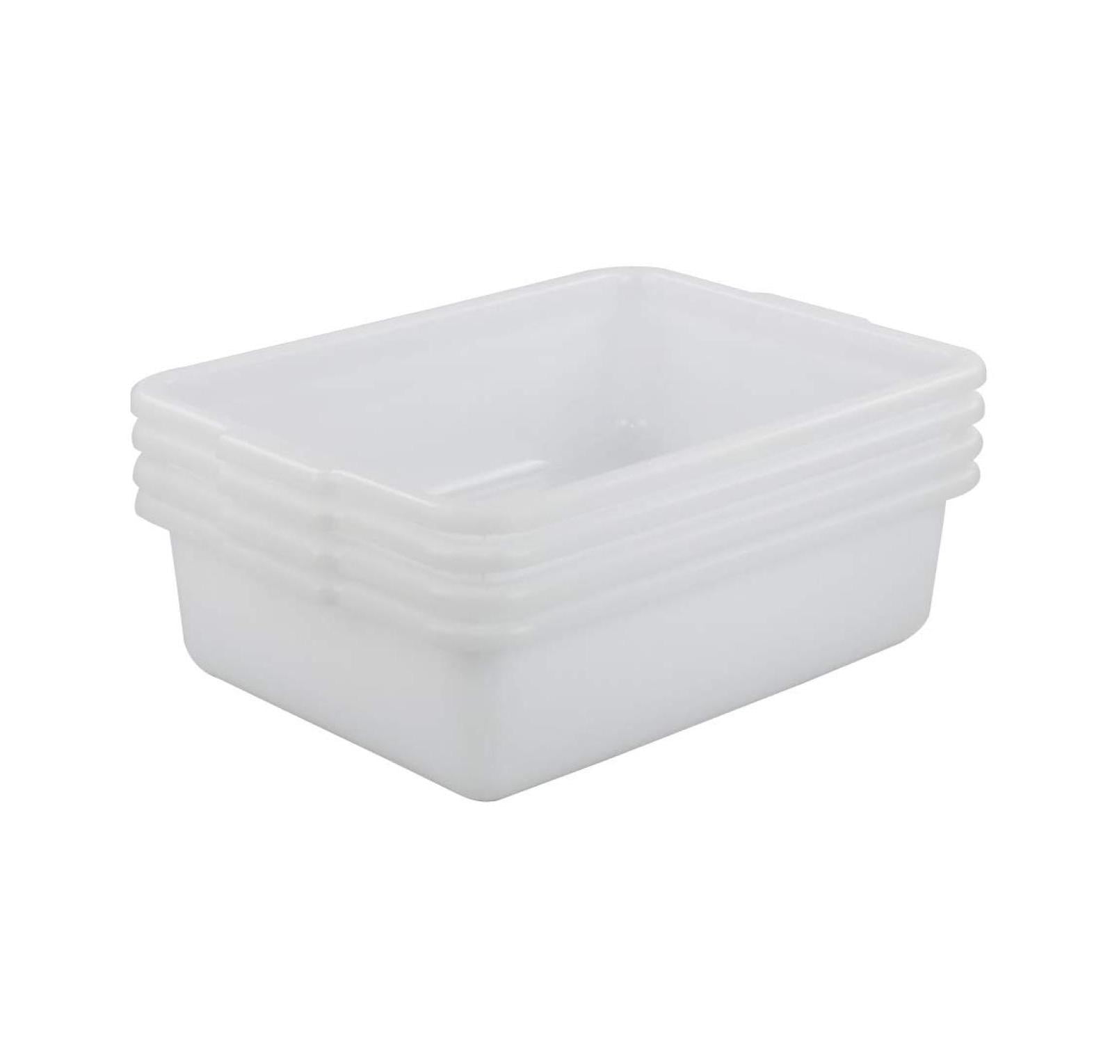 23 Quart Large Bus Tubs, Black Utility Bus Box Set of 4 - Walmart.com