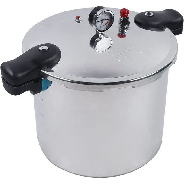 23 Quart Pressure Canner and Cooker with Pressure Gauge 10PSI Explosion ...