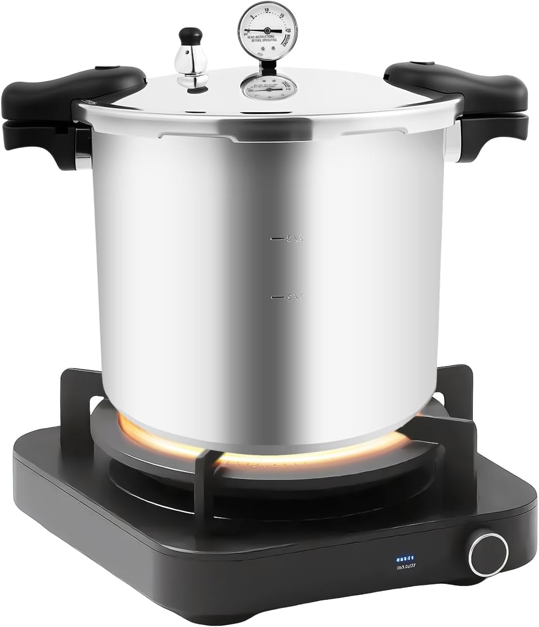 23 Quart Pressure Cooker, Aluminium Alloy Pressure-Cooker - 90Kpa Max ...