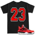 23 Red T Shirt to match with Air Jordan Retro 4 Toro Bravo Red Shoes ...