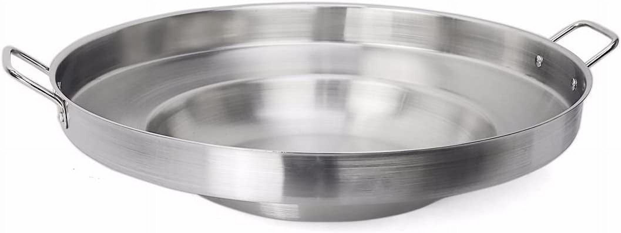 23" Round Stainless Steel Concave Comal Pozo Griddle Taco Grill Fry Pan ...