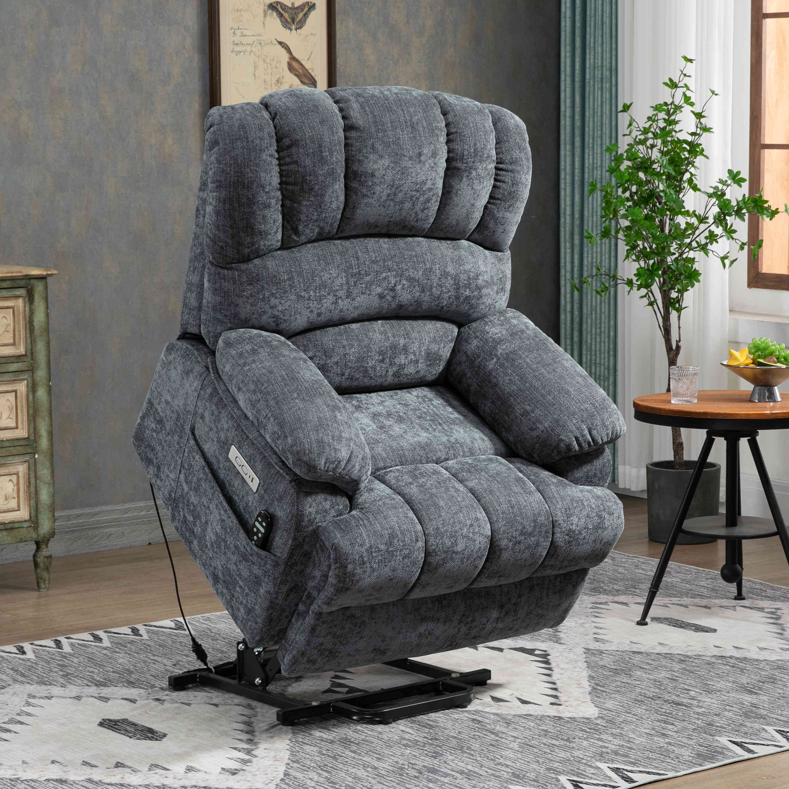 23" Seat Width and High Back Large Size Recliner Chair, Massage Chair ...