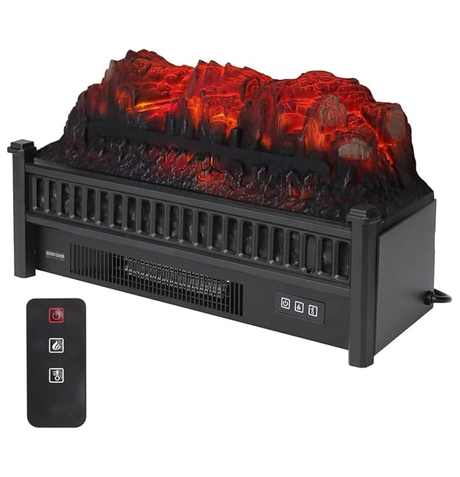 23’’ W Electric Fireplace Insert Log Heater with Controller, Realistic ...