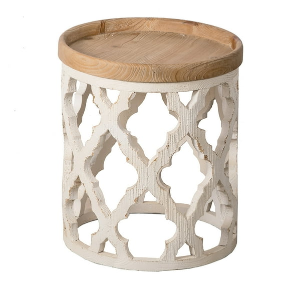 23" White Side Table - Offer a Decorative Option for Primary Living ...
