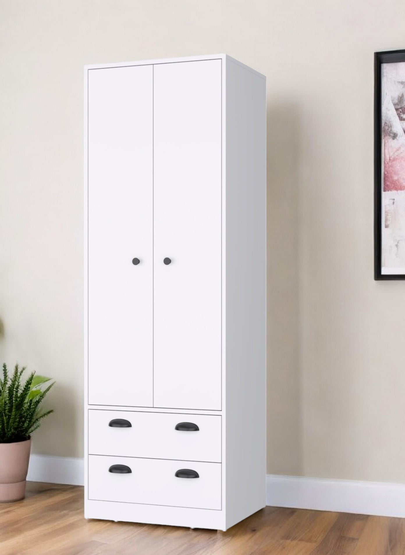 23" White Two Drawer Combo Dresser - Walmart.com