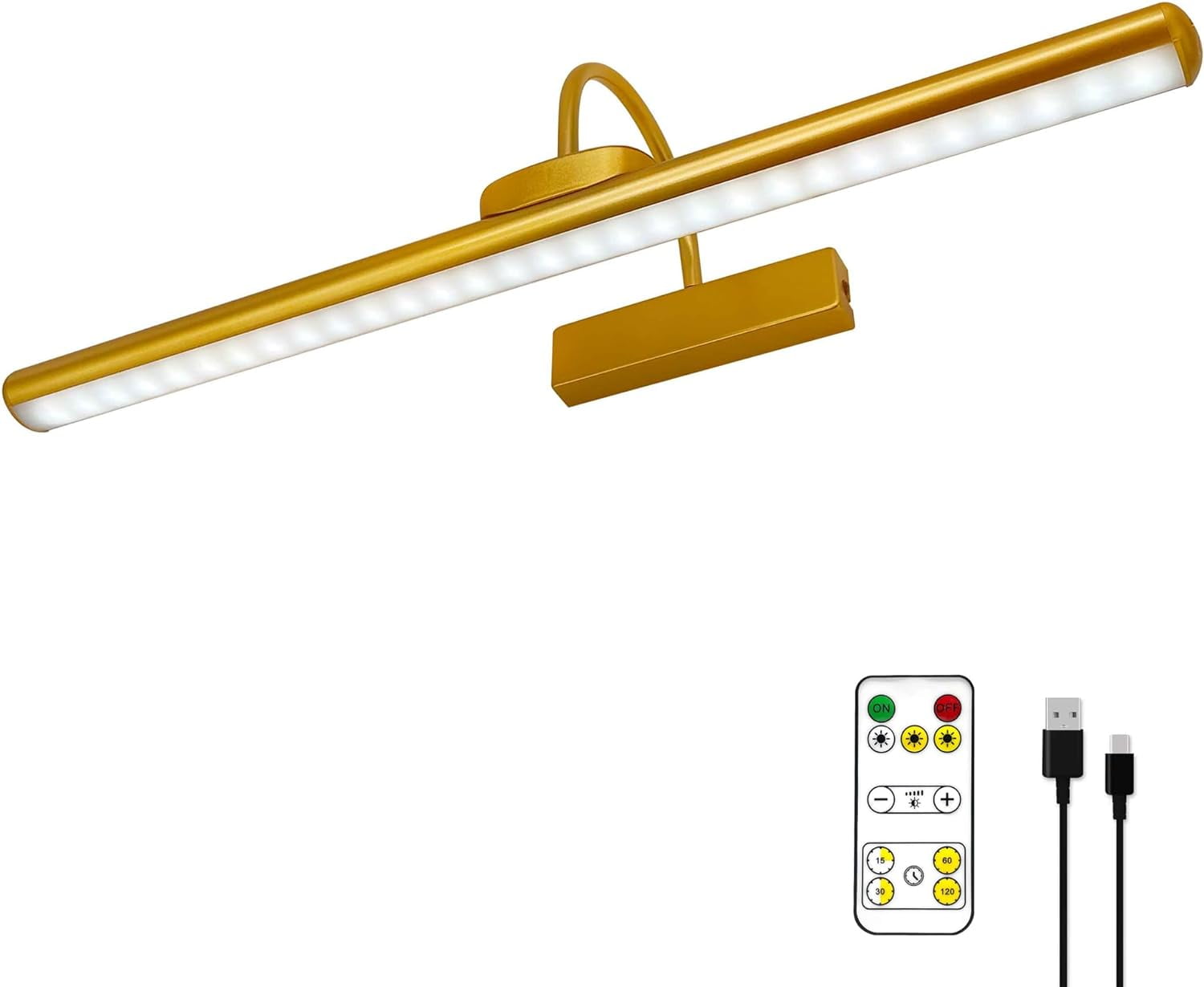 23" Wireless Picture Lights, Rechargeable Battery Art Display Light ...