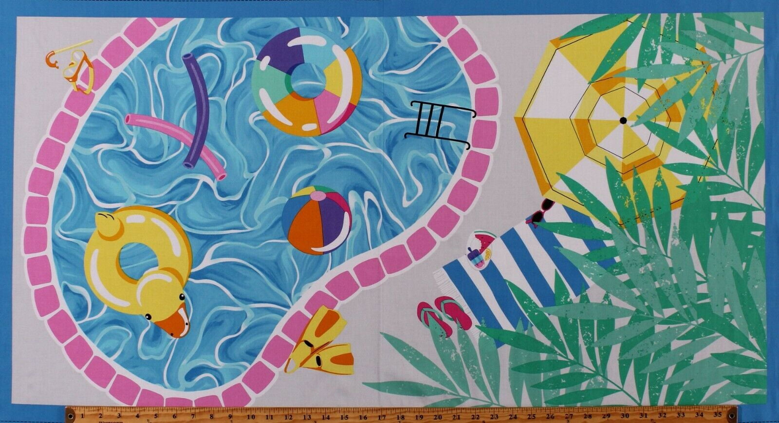 23" X 44" Panel Pool Noodles Floats Rafts Tubes Summertime Vacation ...