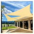 23'X30'X30' Sun Shade Sails Canopy Triangle Beige, 185GSM Shade Sail UV ...
