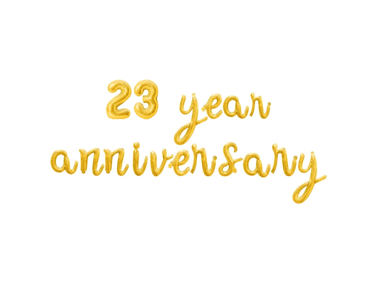 23 YEAR ANNIVERSARY Cursive Letter Balloon Banner - 23rd Anniv Party ...