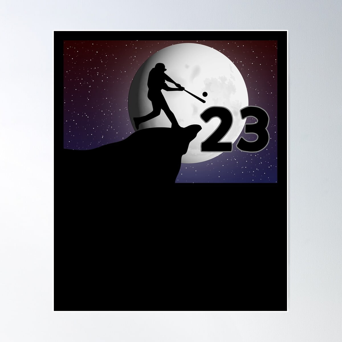23 Years Old Baseball 23Th Birthday Baseball Player Poster Wall Art ...