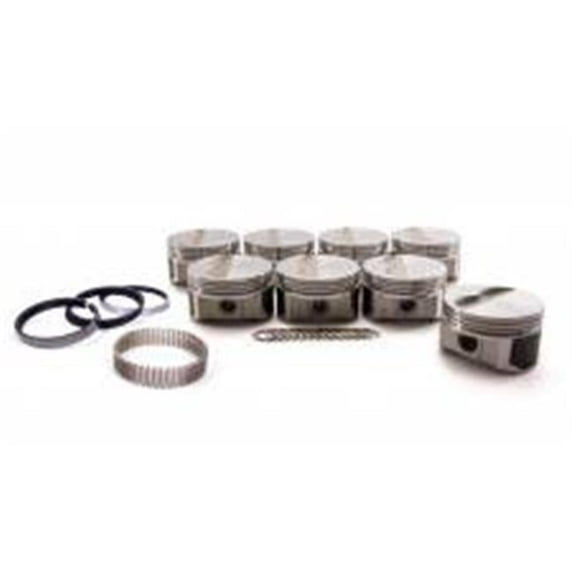 23 deg Flat Top Piston Forged Set for Small Block Chevy, Minus 7.0 cc ...