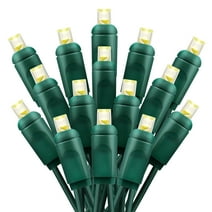 Vickerman 70 Green Twinkle M5 LED Icicle Light on White Wire, 9 ...